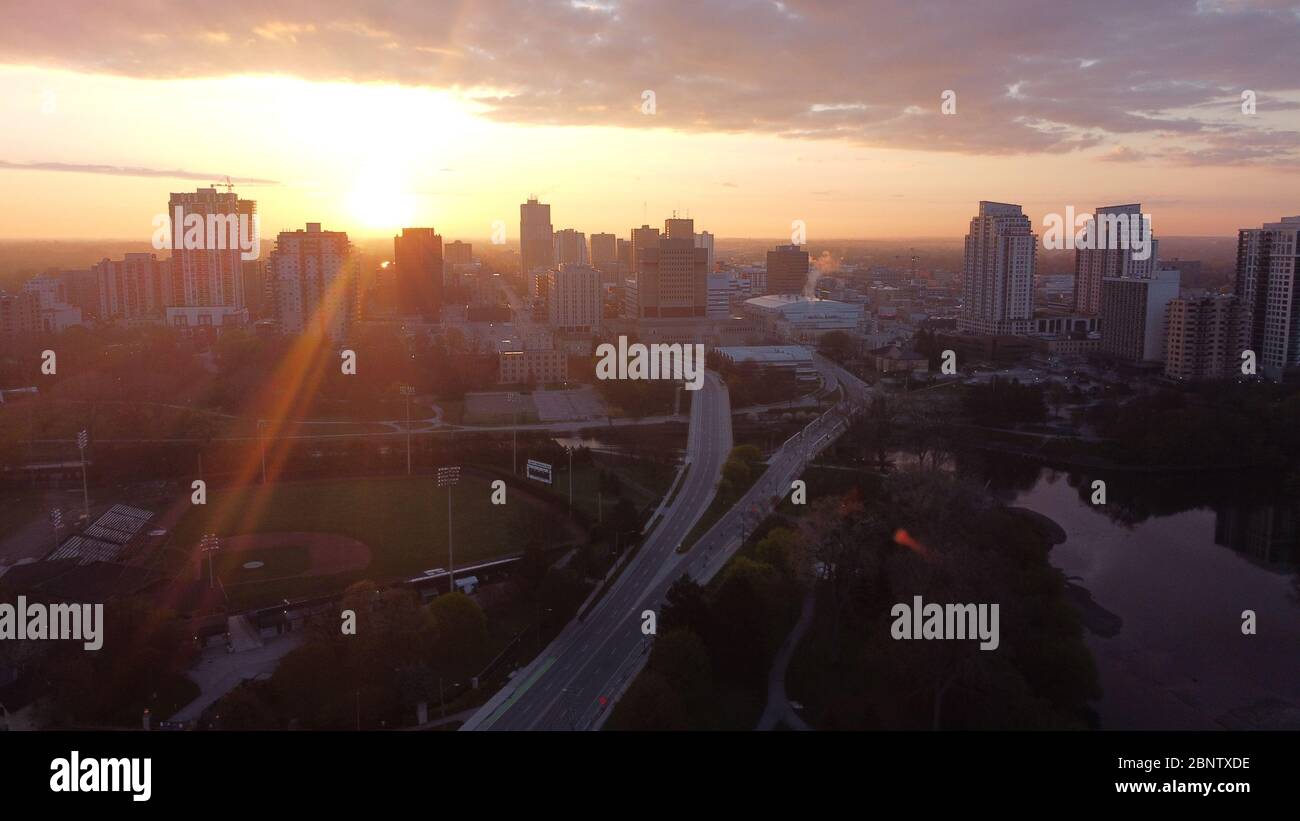 London Ontario Skyline Sunset Aerial Stock Photo - Alamy