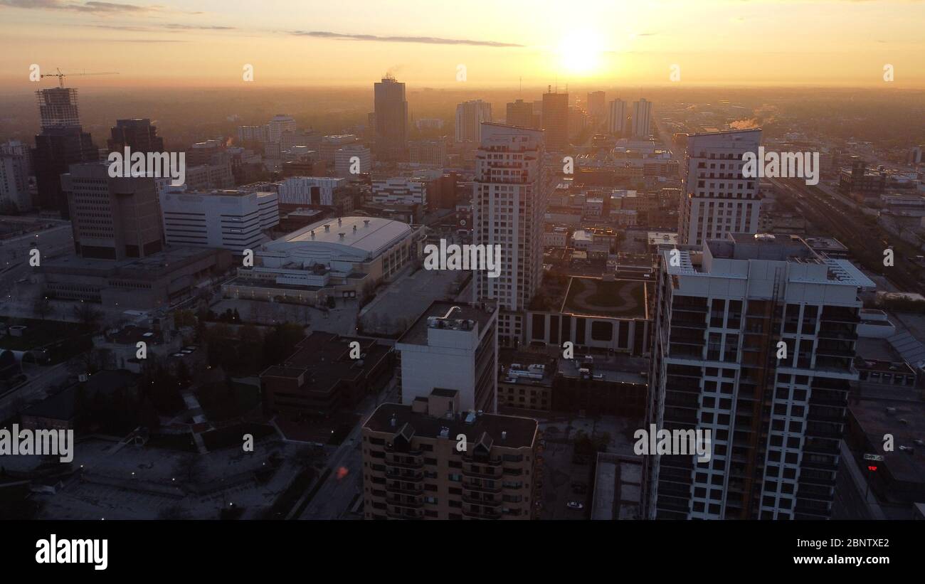 London Ontario Skyline Sunset Aerial Stock Photo - Alamy