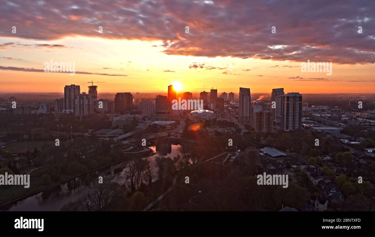 London Ontario Skyline Sunset Aerial Stock Photo - Alamy