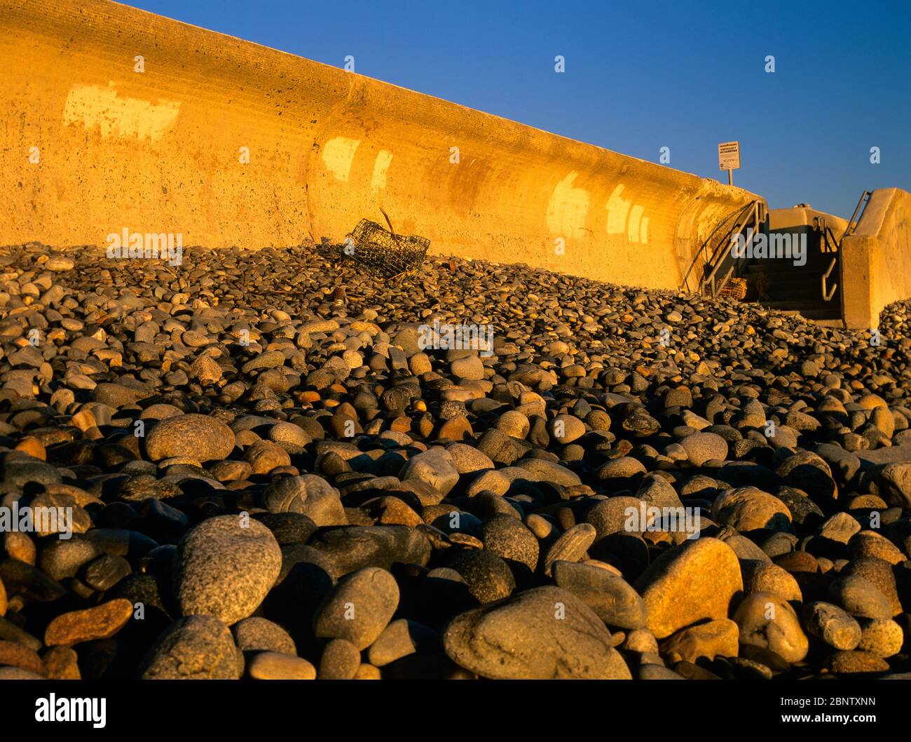 Seawall at Hampton Beach, New Hampshire during the winter months Stock ...