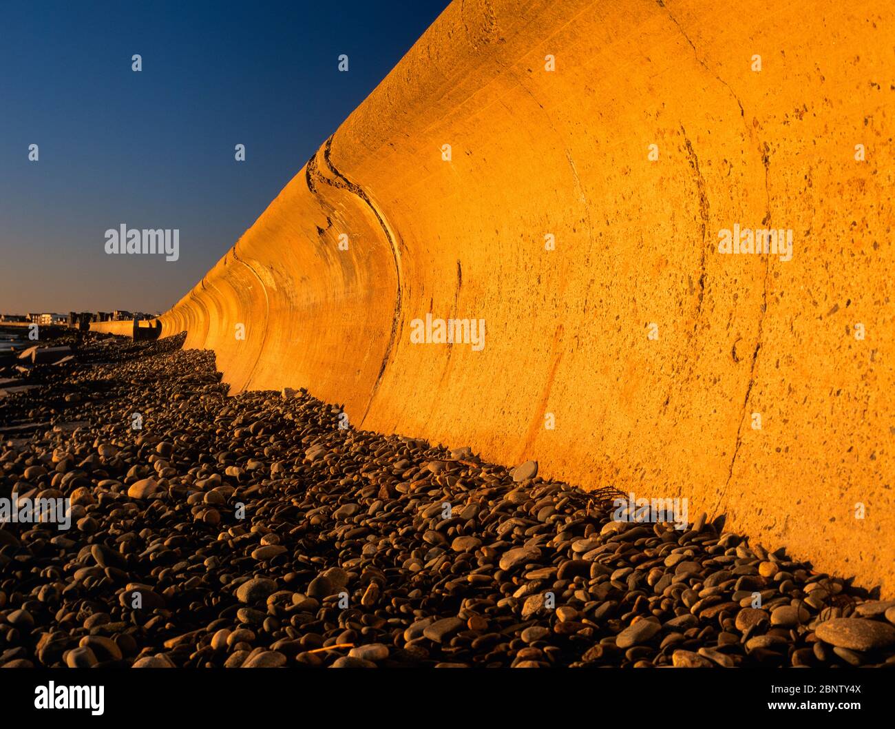 Seawall at Hampton Beach, New Hampshire during the winter months Stock ...