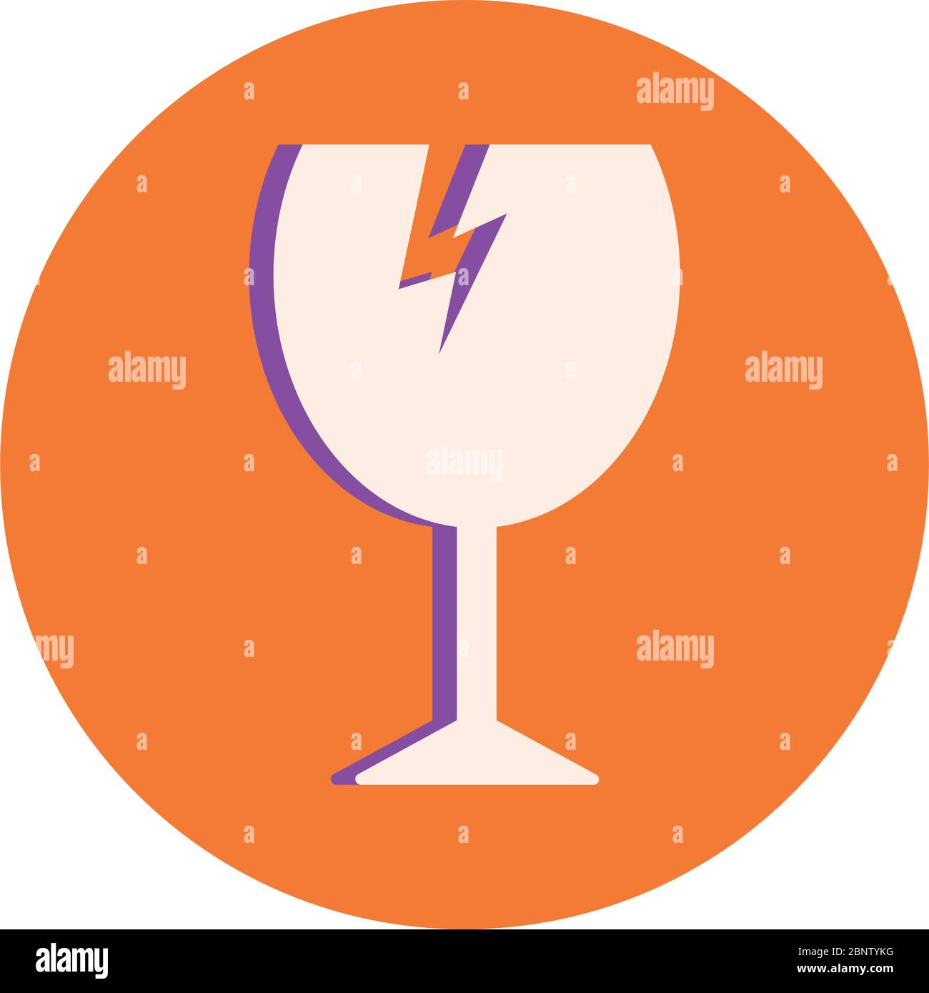 fragile cup signal block style Stock Vector Image & Art - Alamy