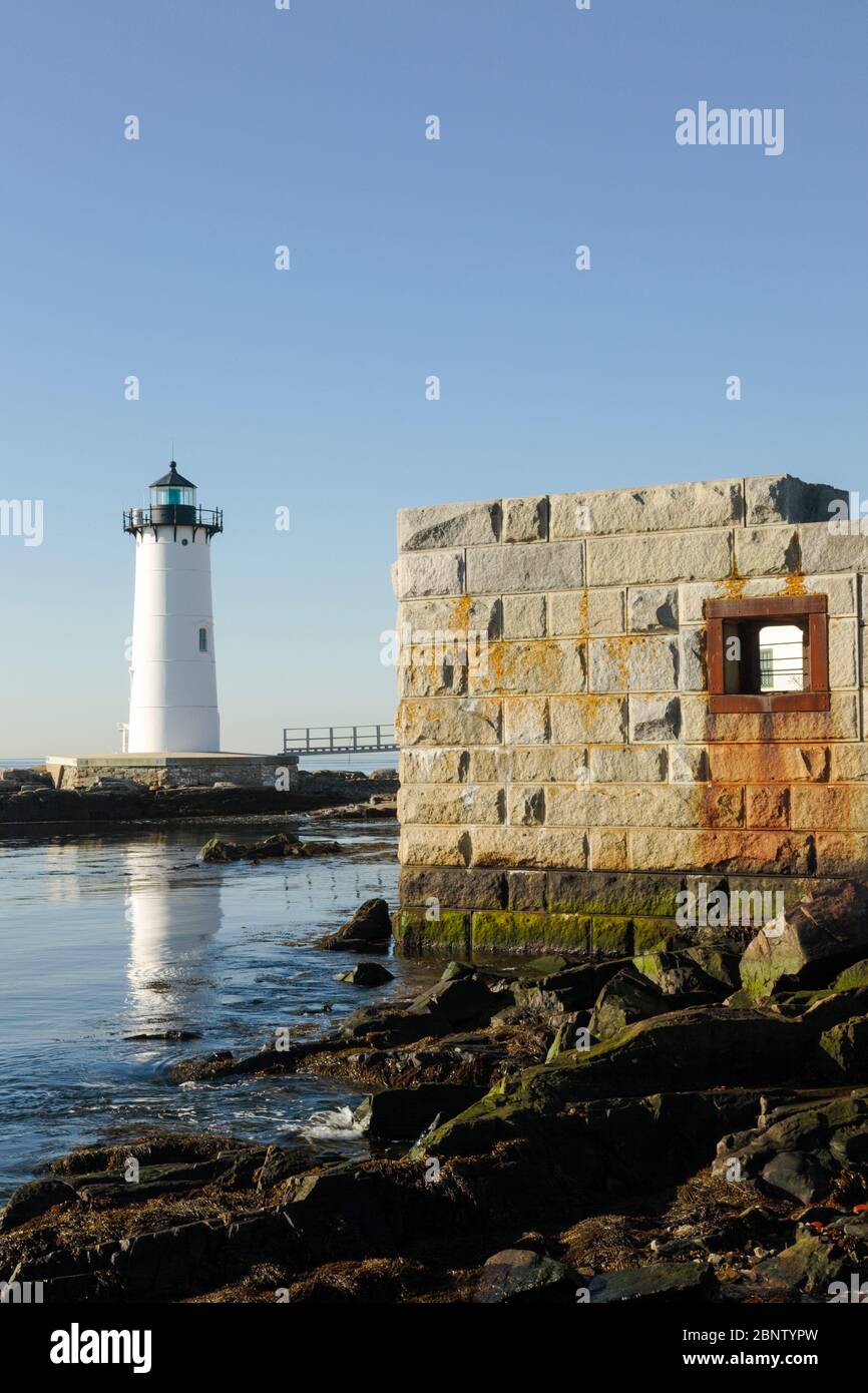 Portsmouth Harbor Light in New Castle, New Hampshire USA. Built in 1878 ...