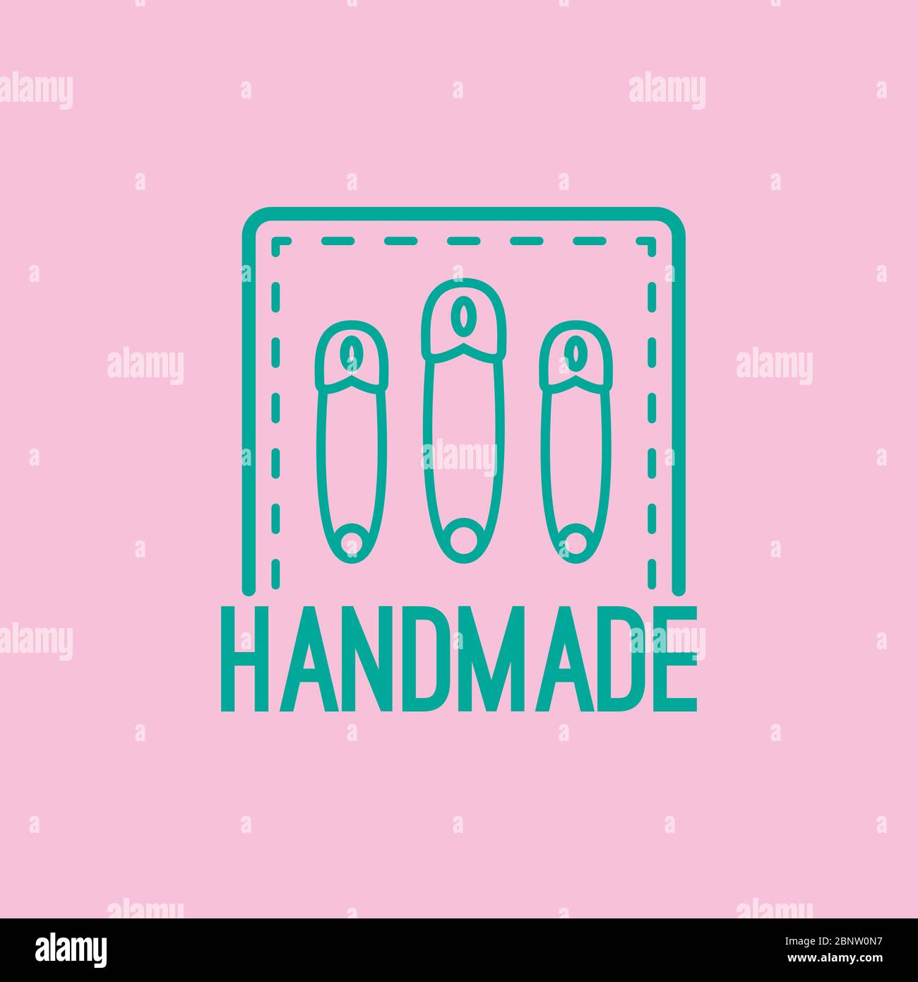 Handmade thin line icon. Colorful logo design vector illustration Stock ...