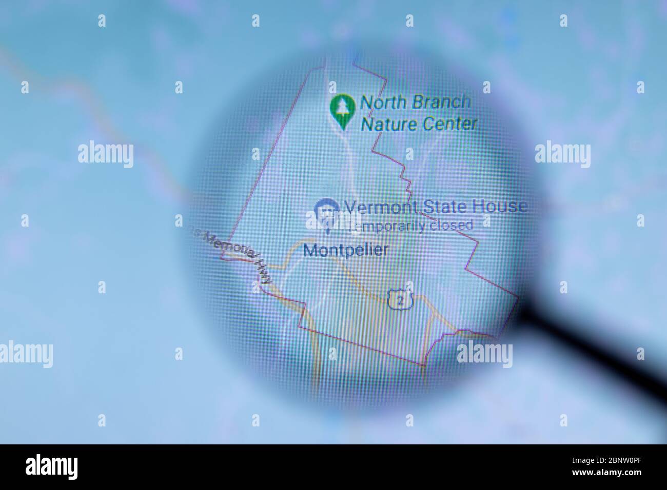 Map of montpelier hi-res stock photography and images - Alamy