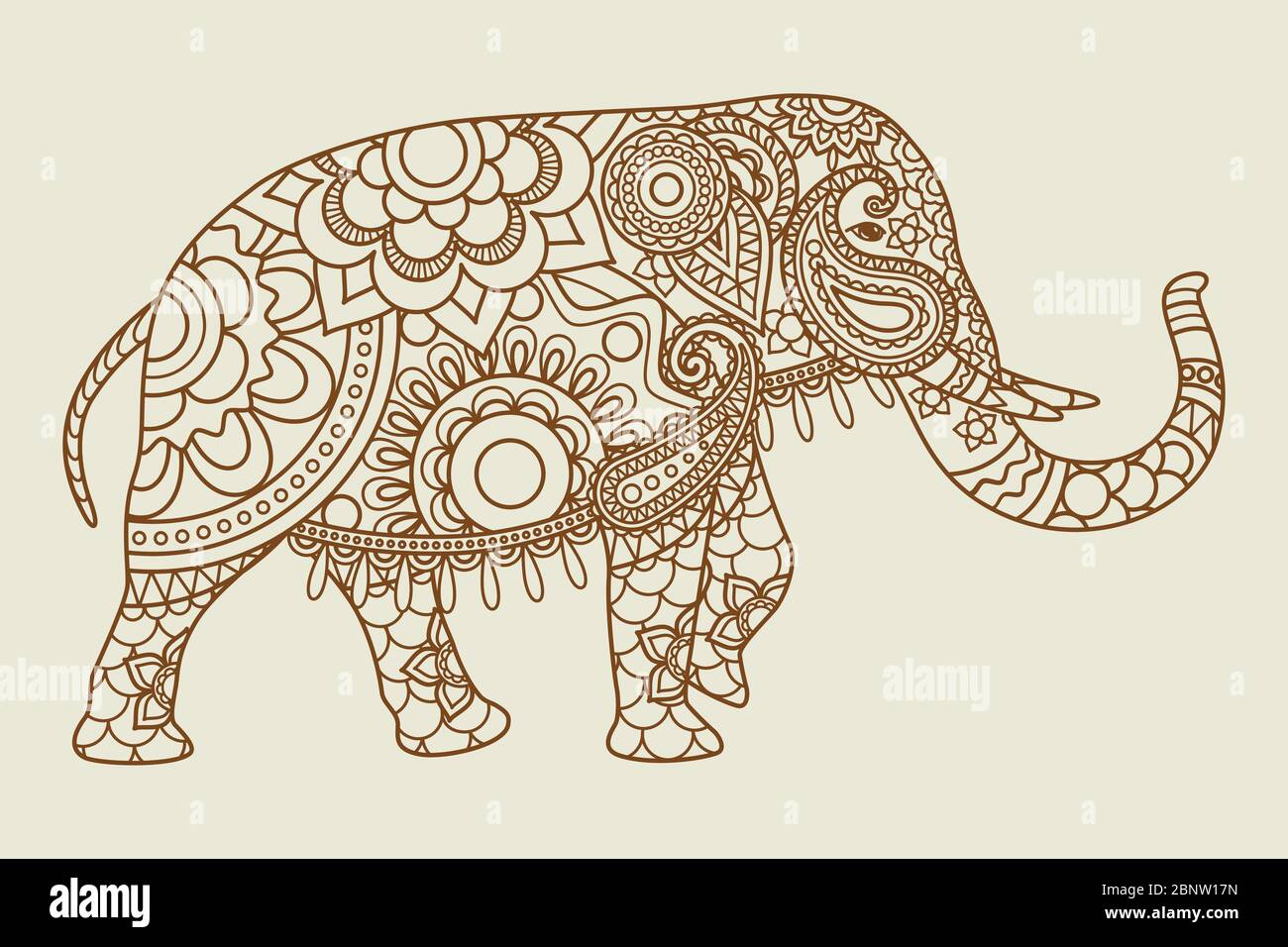 Mehendi indian henna style Stock Vector Images - Alamy