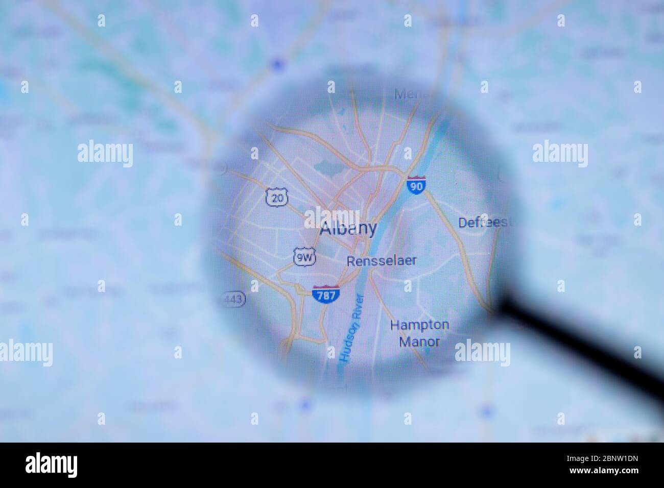 Map of albany hi-res stock photography and images - Alamy