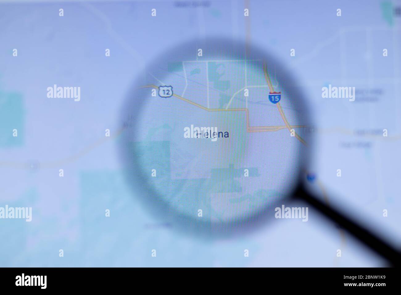 Los Angeles, California, USA - 1 May 2020: Helena City Town name with ...