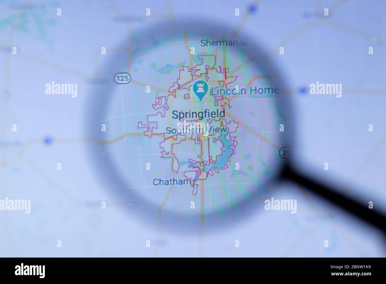 Map of springfield hi-res stock photography and images - Alamy