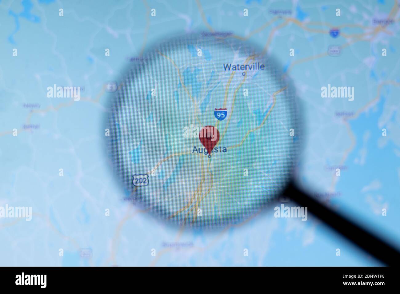 Map of augusta hi-res stock photography and images - Alamy