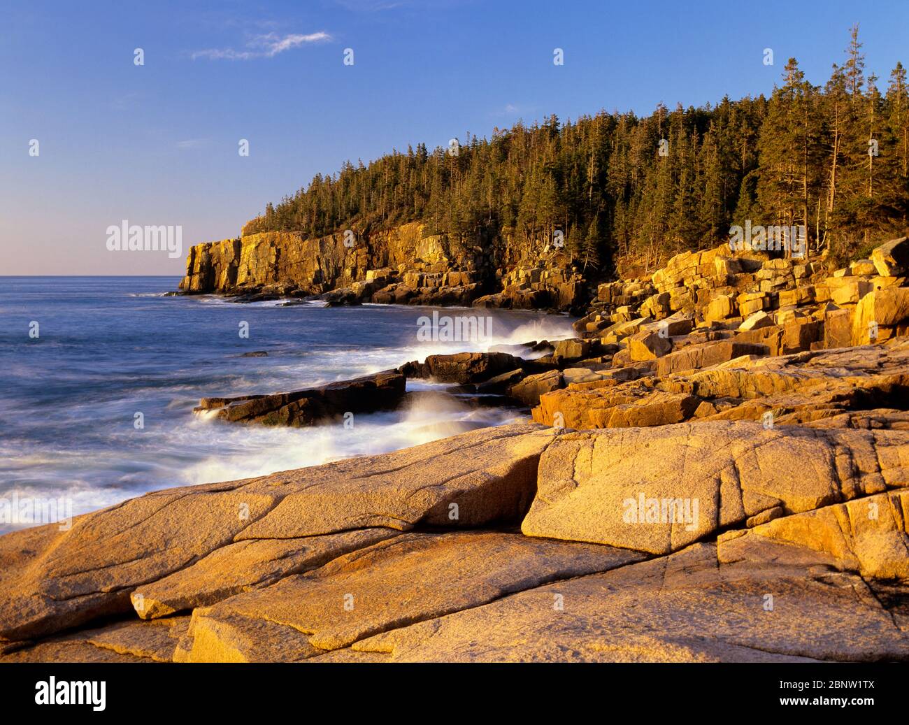 Otter Cliff at Acadia National Park on Mount Desert Island in Maine ...