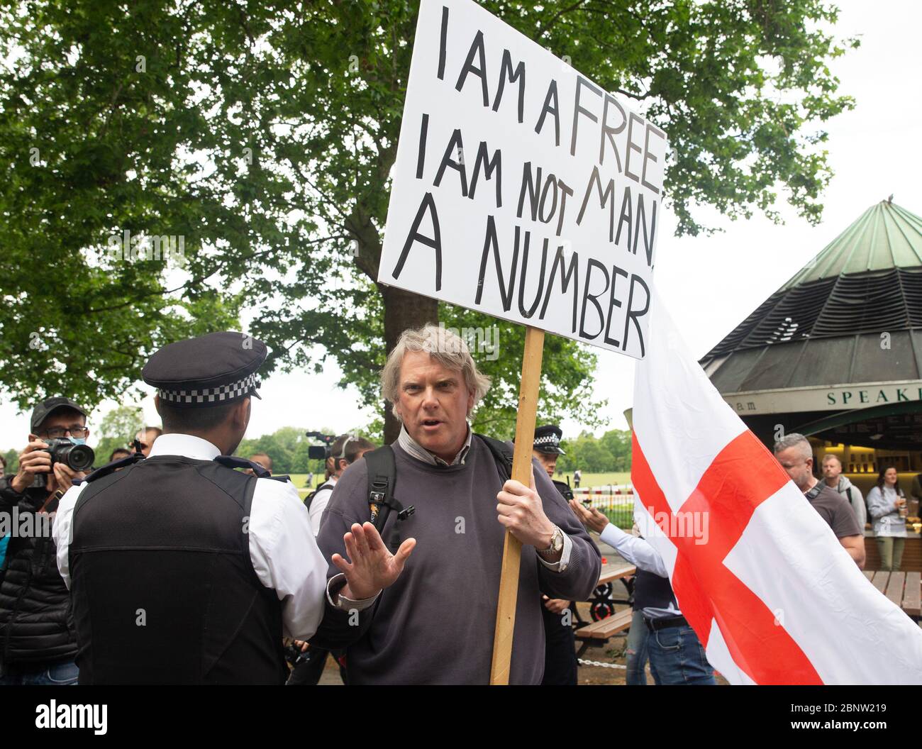 London, UK. 16th May, 2020. Demonstrators opposed to the Coronavirus ...