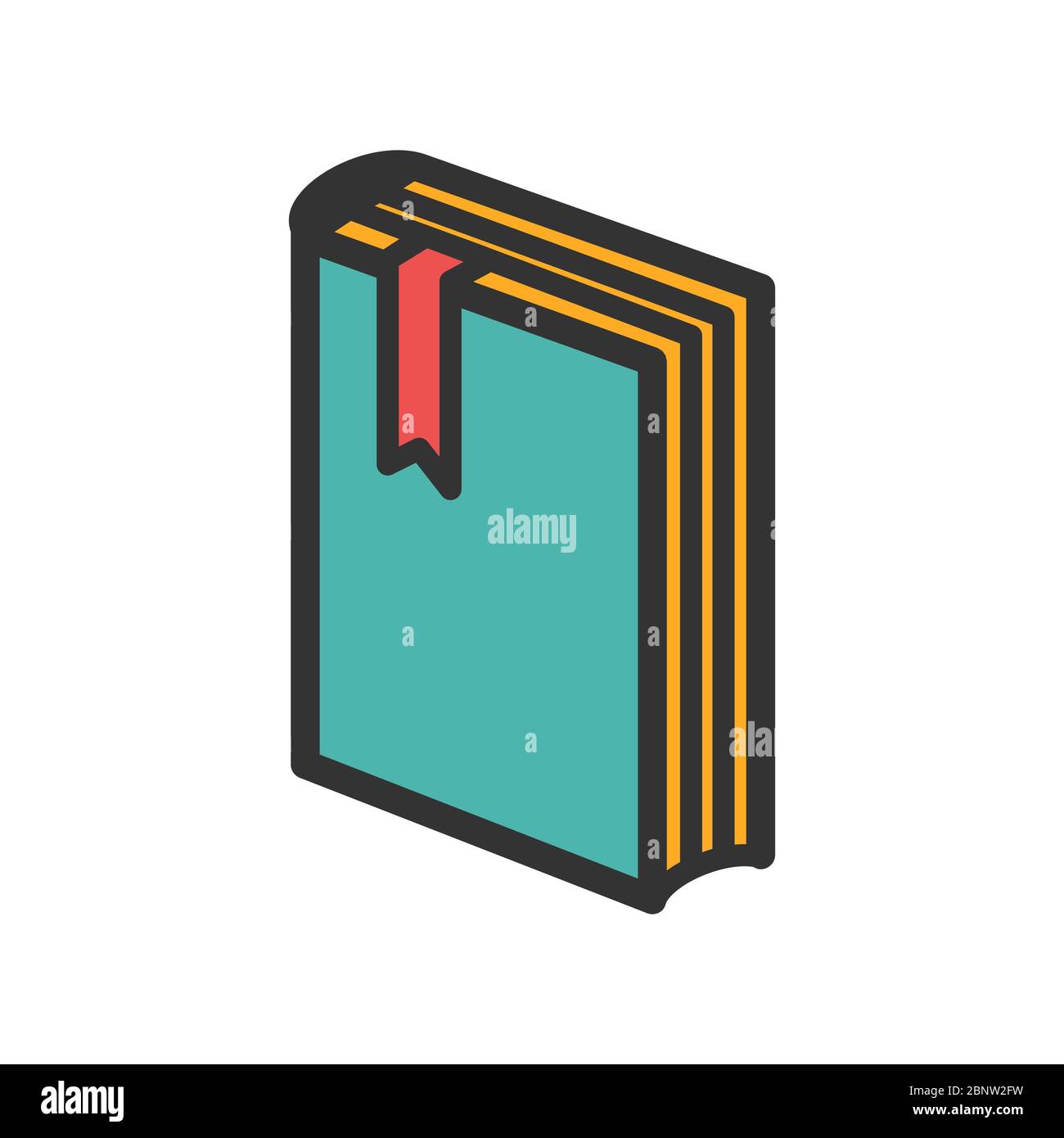 Standing book with bookmark icon. Vector illustration Stock Vector ...