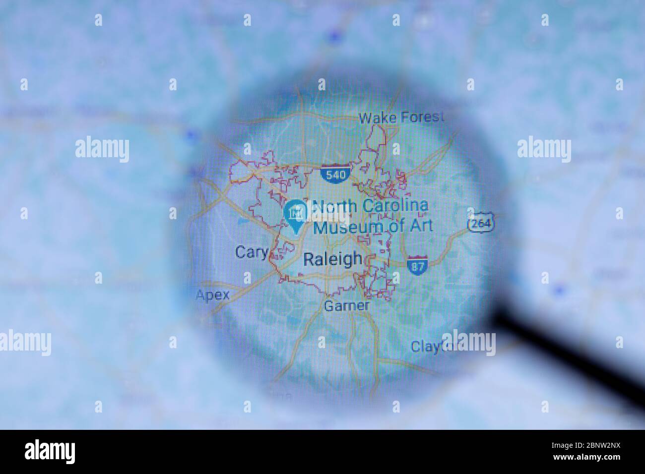 Raleigh map hi-res stock photography and images - Alamy