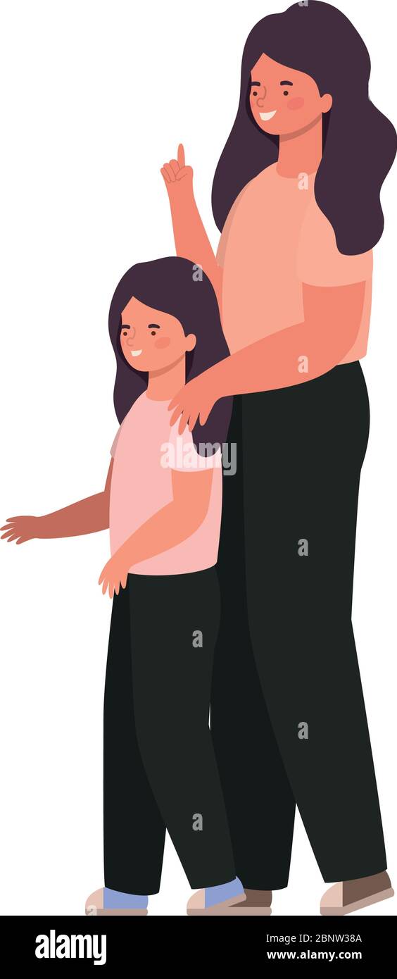 Mother with daughter vector design Stock Vector Image & Art - Alamy