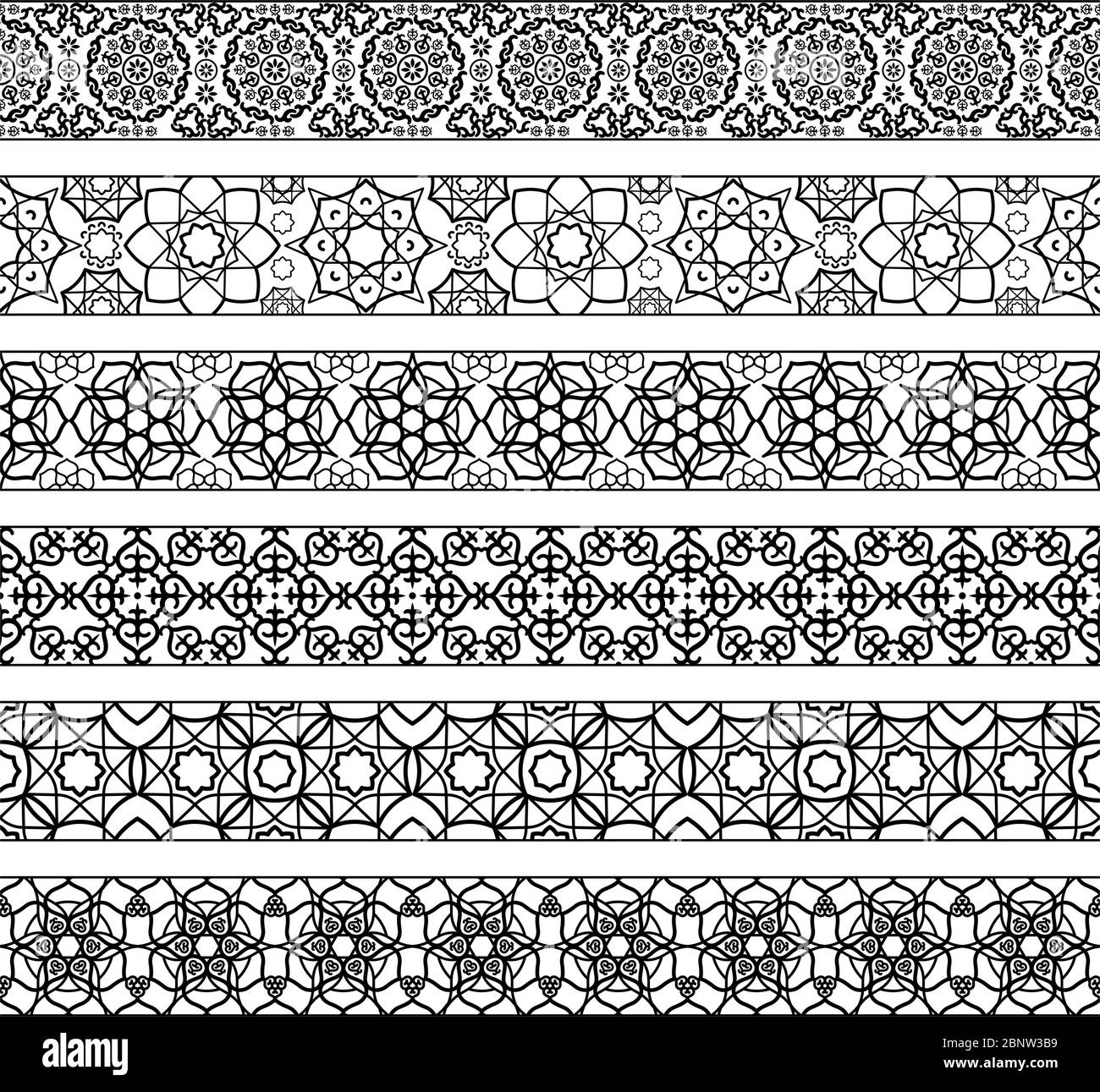 Tapestry border Black and White Stock Photos & Images - Alamy