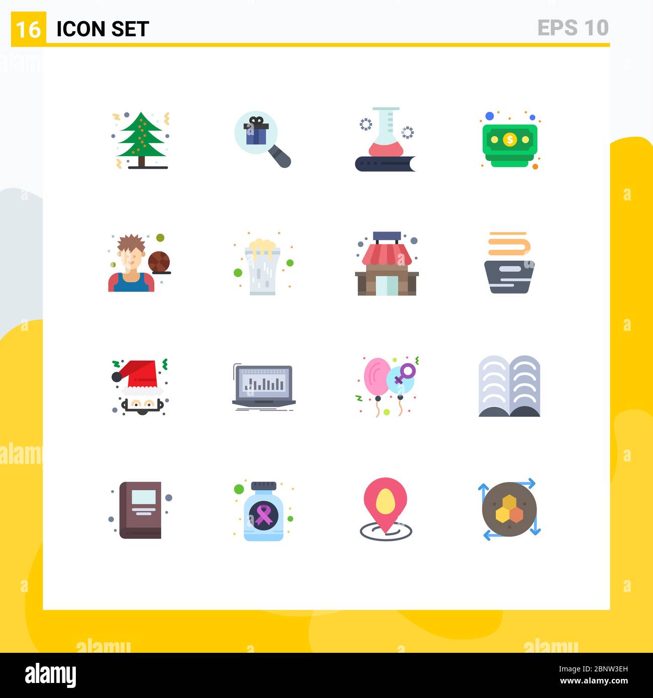 Stock Vector Icon Pack of 16 Line Signs and Symbols for avatar, money ...