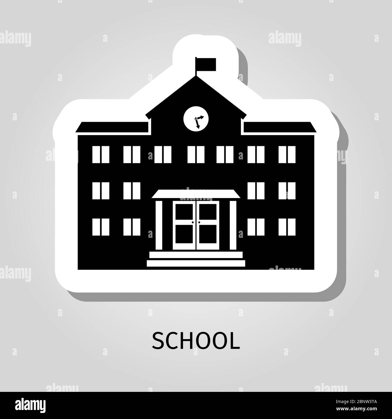 School building cartoon vector graphic hi-res stock photography and ...