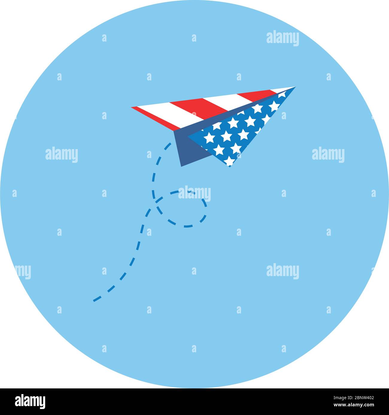 Design airplane american flag Cut Out Stock Images & Pictures - Alamy