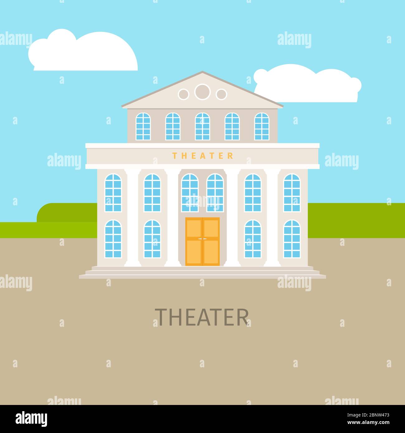 Neoclassical building exterior Stock Vector Images - Alamy