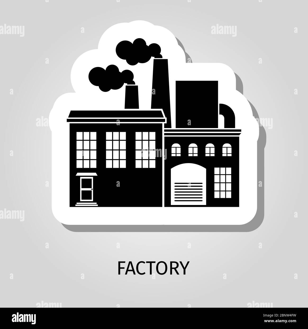 Sticker factory Black and White Stock Photos & Images - Alamy