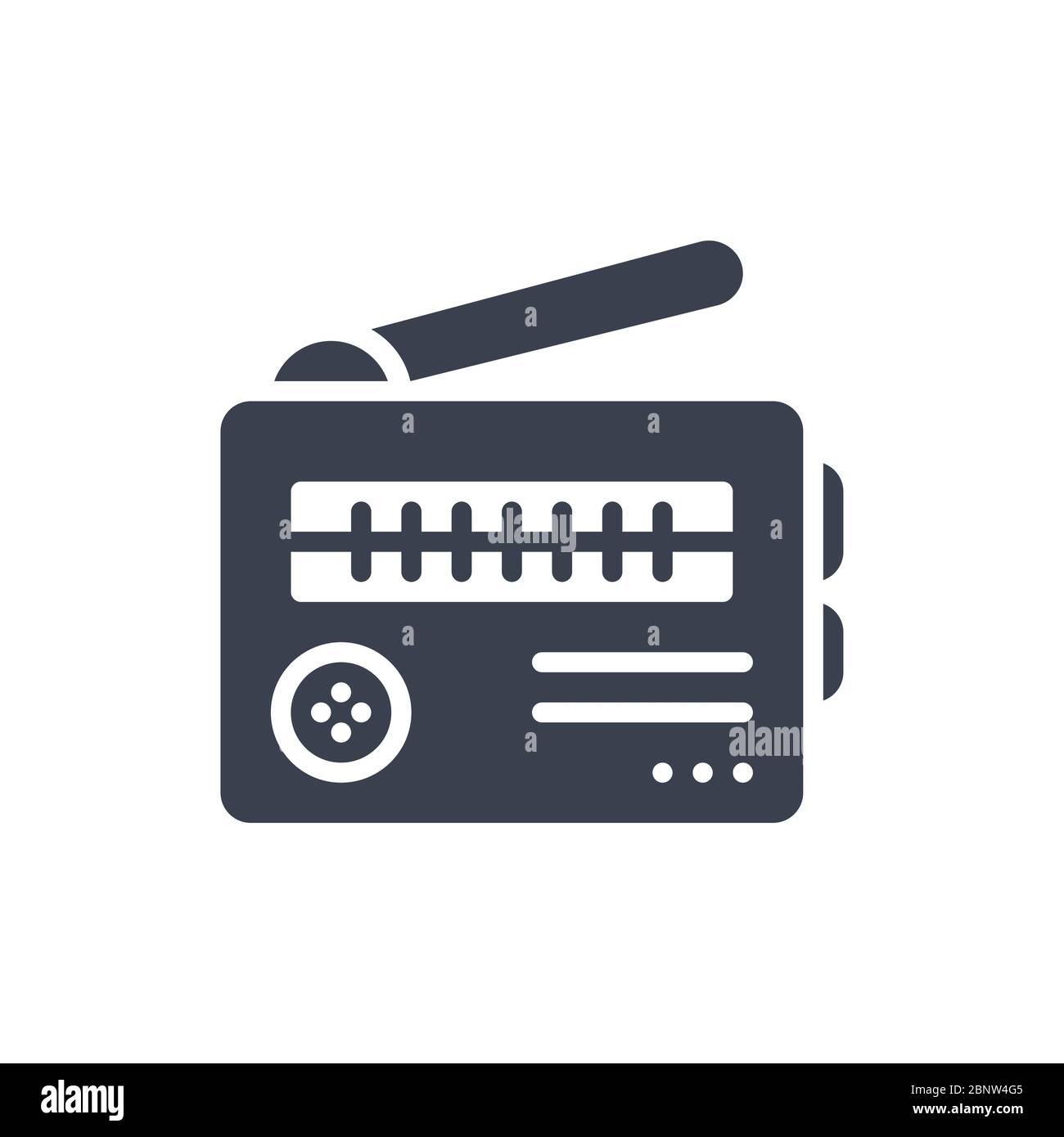 Vector illustration of one radio communication icon or logo with black ...