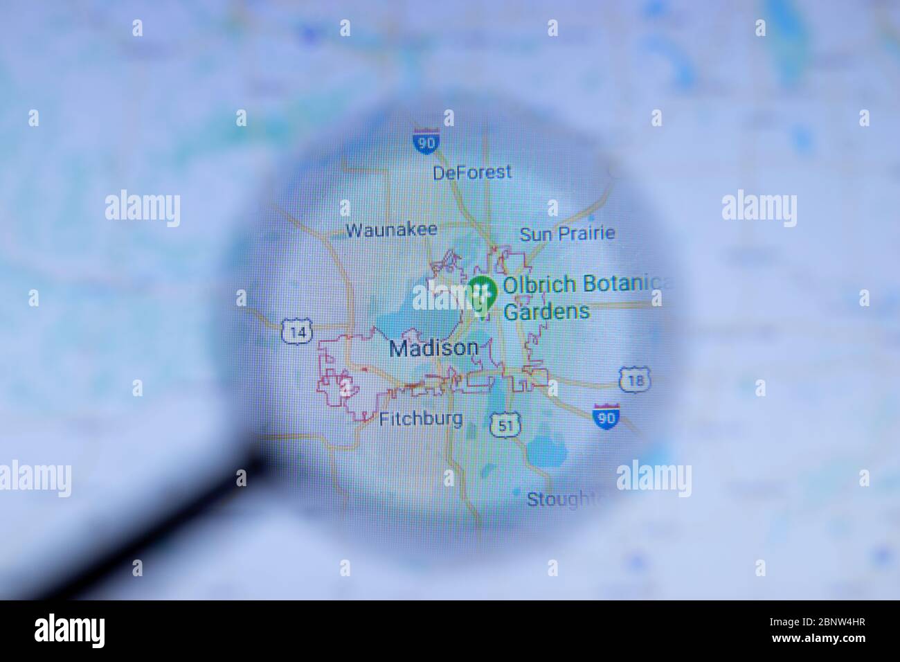 Map of madison hi-res stock photography and images - Alamy