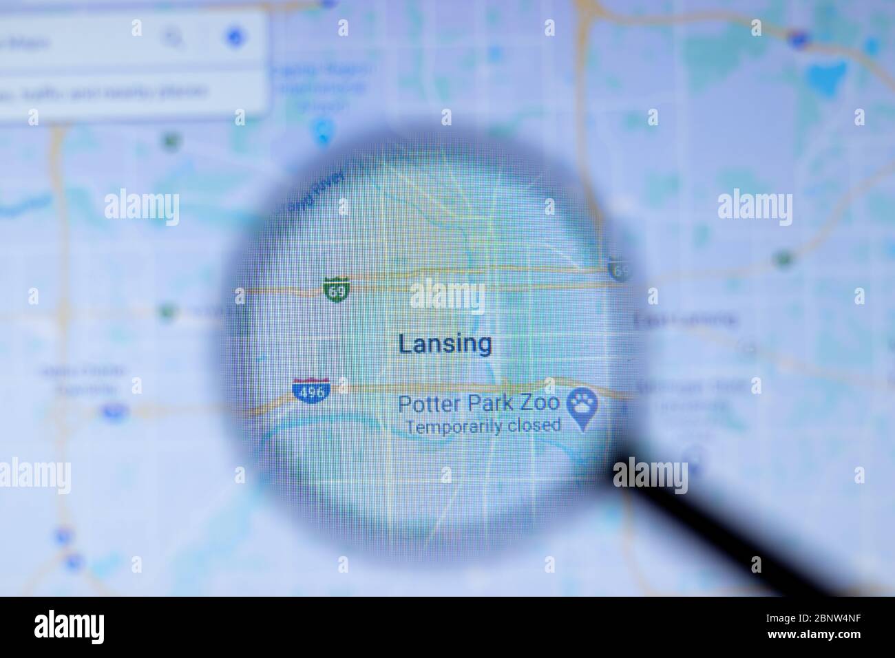Map of lansing hi-res stock photography and images - Alamy