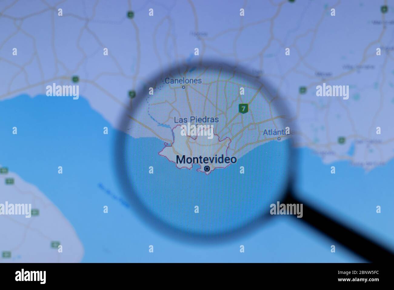Montevideo map hi-res stock photography and images - Alamy