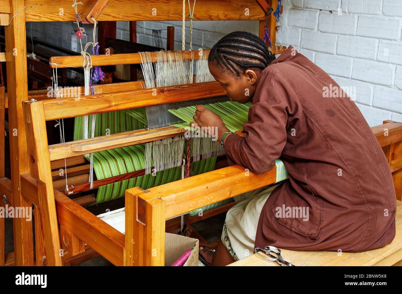 woman weaving, loom, skill, job, occupation, fiber, textile, sheltered ...