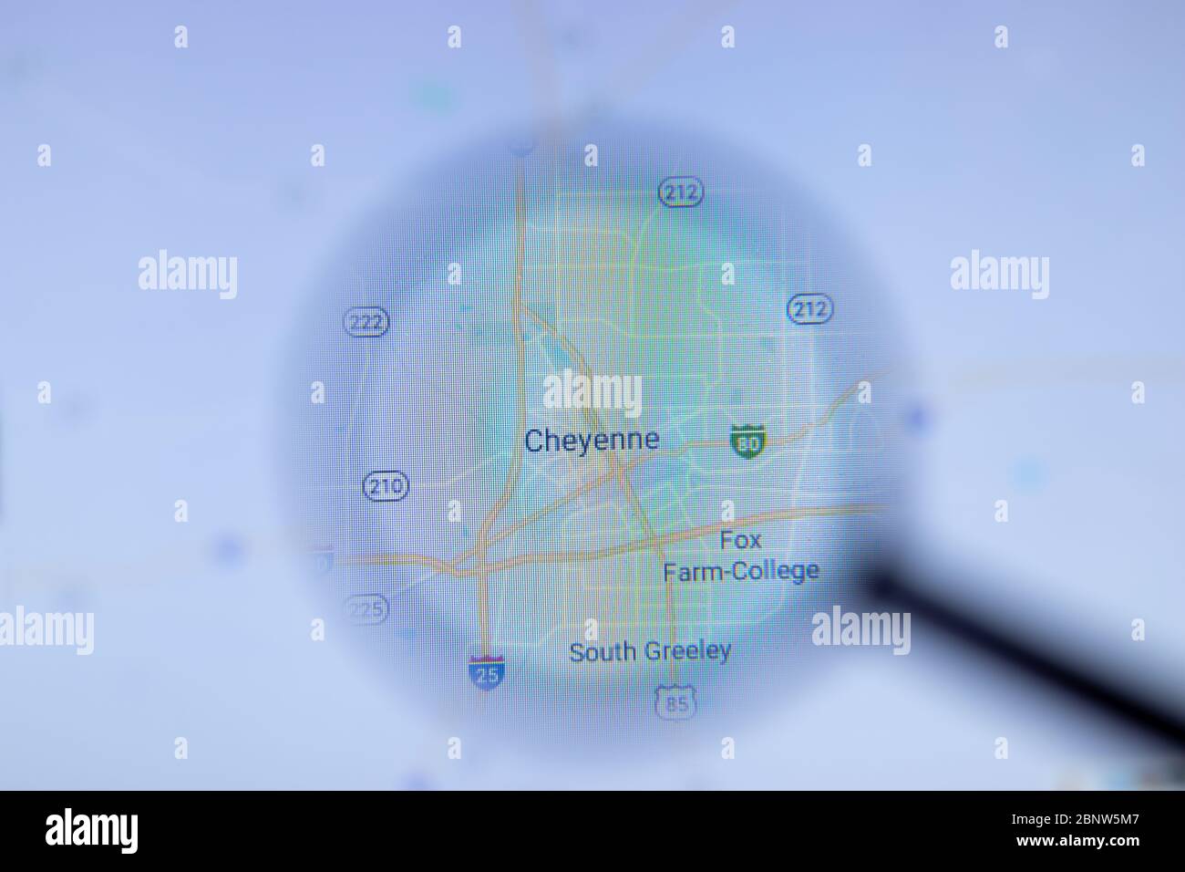 Map of cheyenne hi-res stock photography and images - Alamy