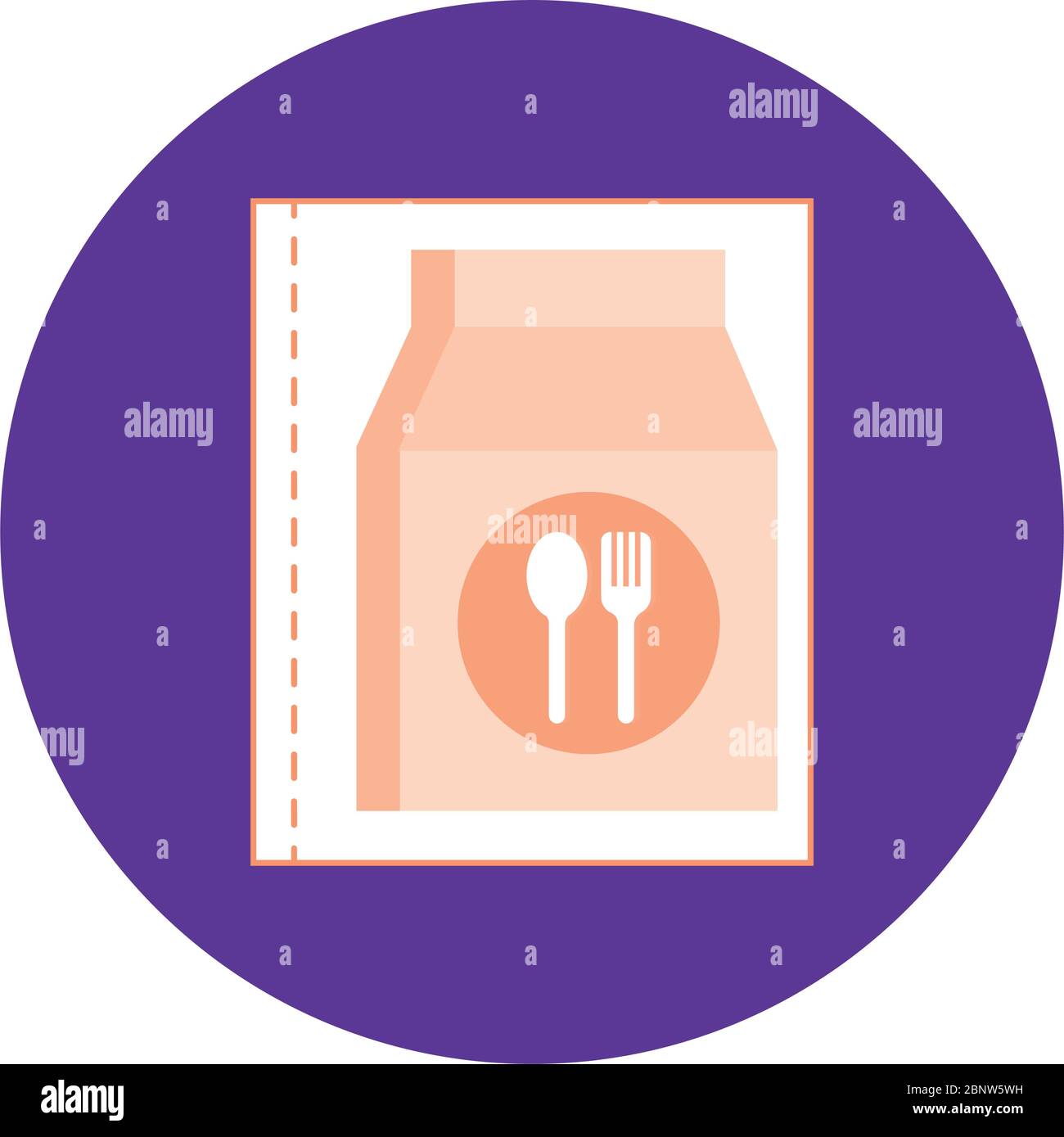 restaurant paper bag block style Stock Vector Image & Art - Alamy