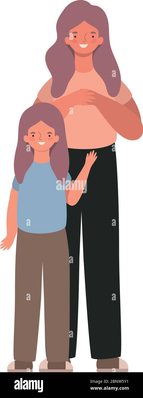 Mother with daughter vector design Stock Vector Image & Art - Alamy
