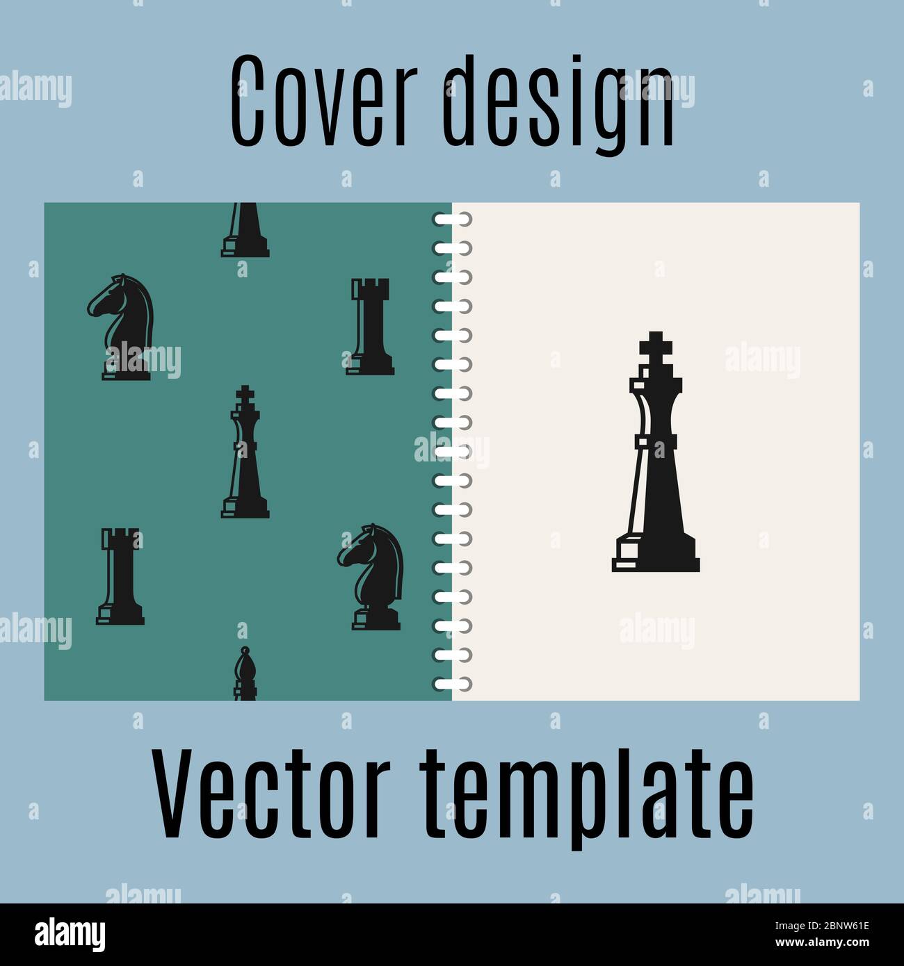 Cover design for print with chess pattern, vector illustration Stock ...