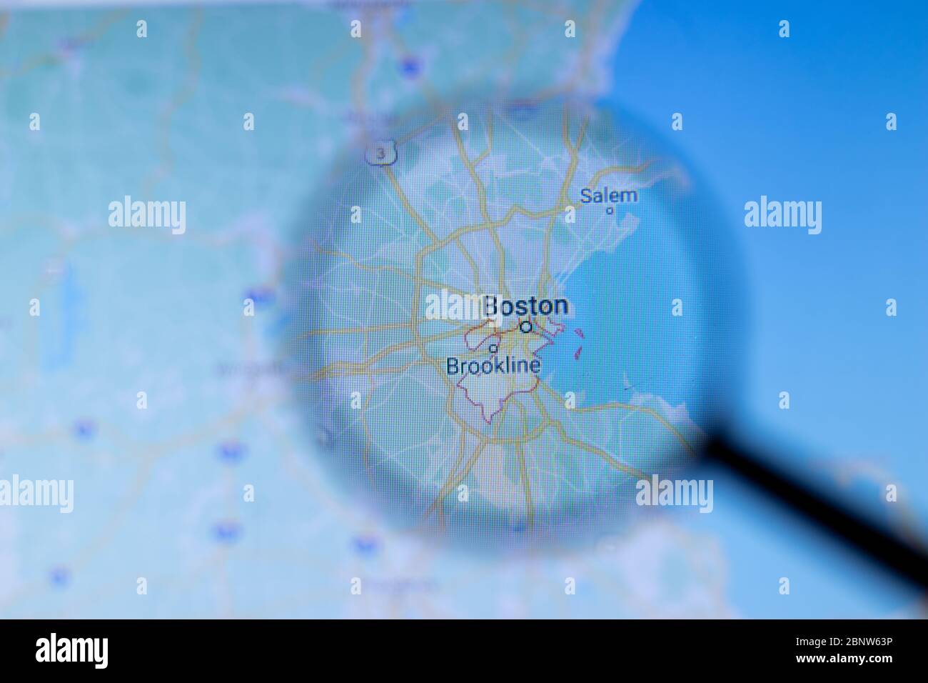City of boston map hi-res stock photography and images - Alamy
