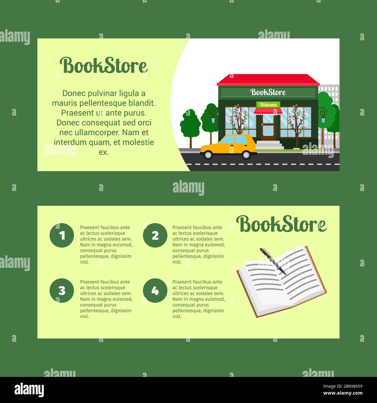 Bookshop display Stock Vector Images - Alamy