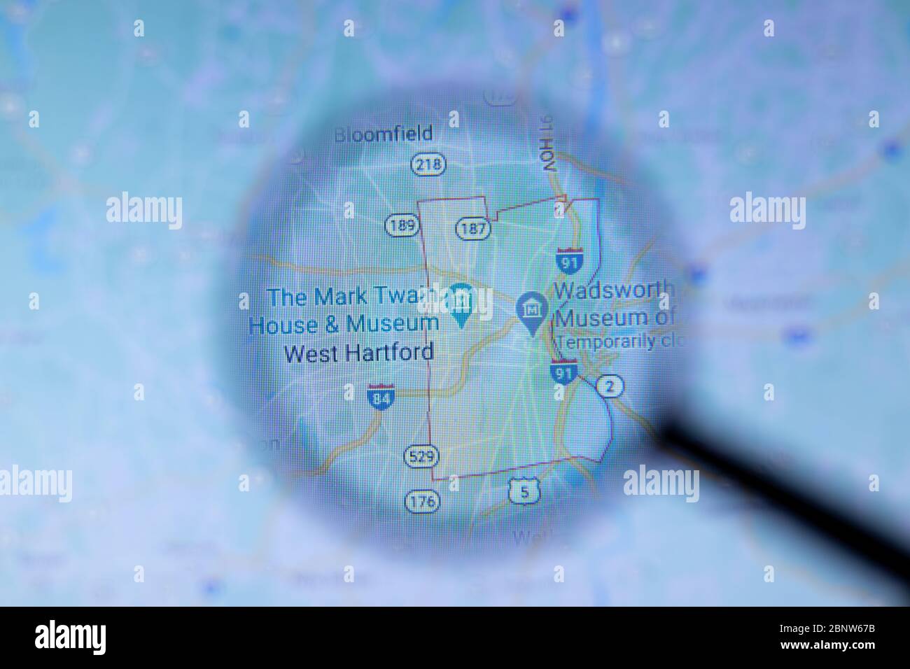 Hartford map hi-res stock photography and images - Alamy