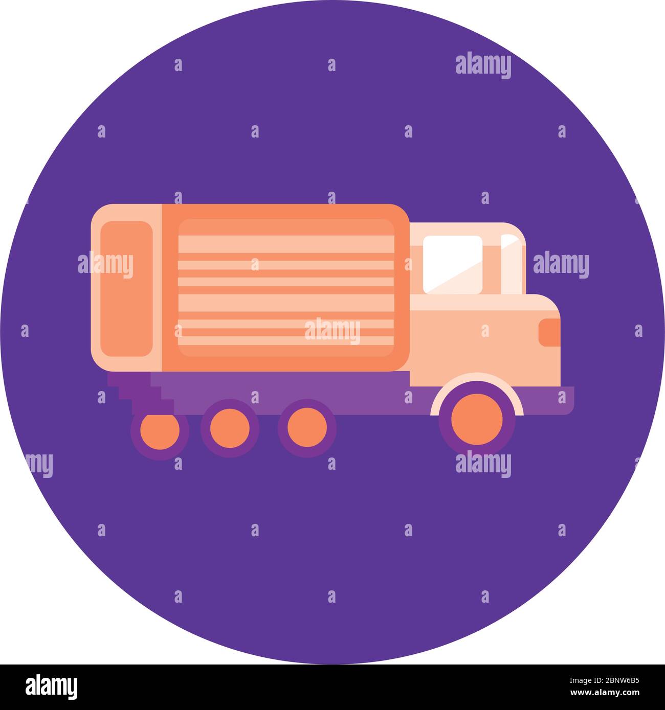 truck delivery service block style Stock Vector Image & Art - Alamy