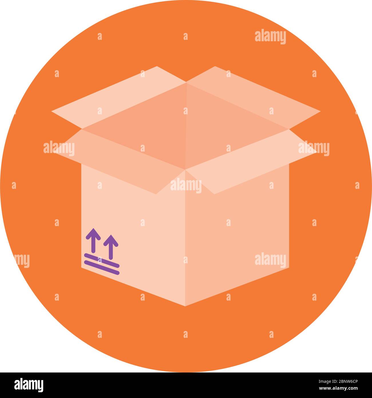 box and arrow delivery service block style Stock Vector Image & Art - Alamy