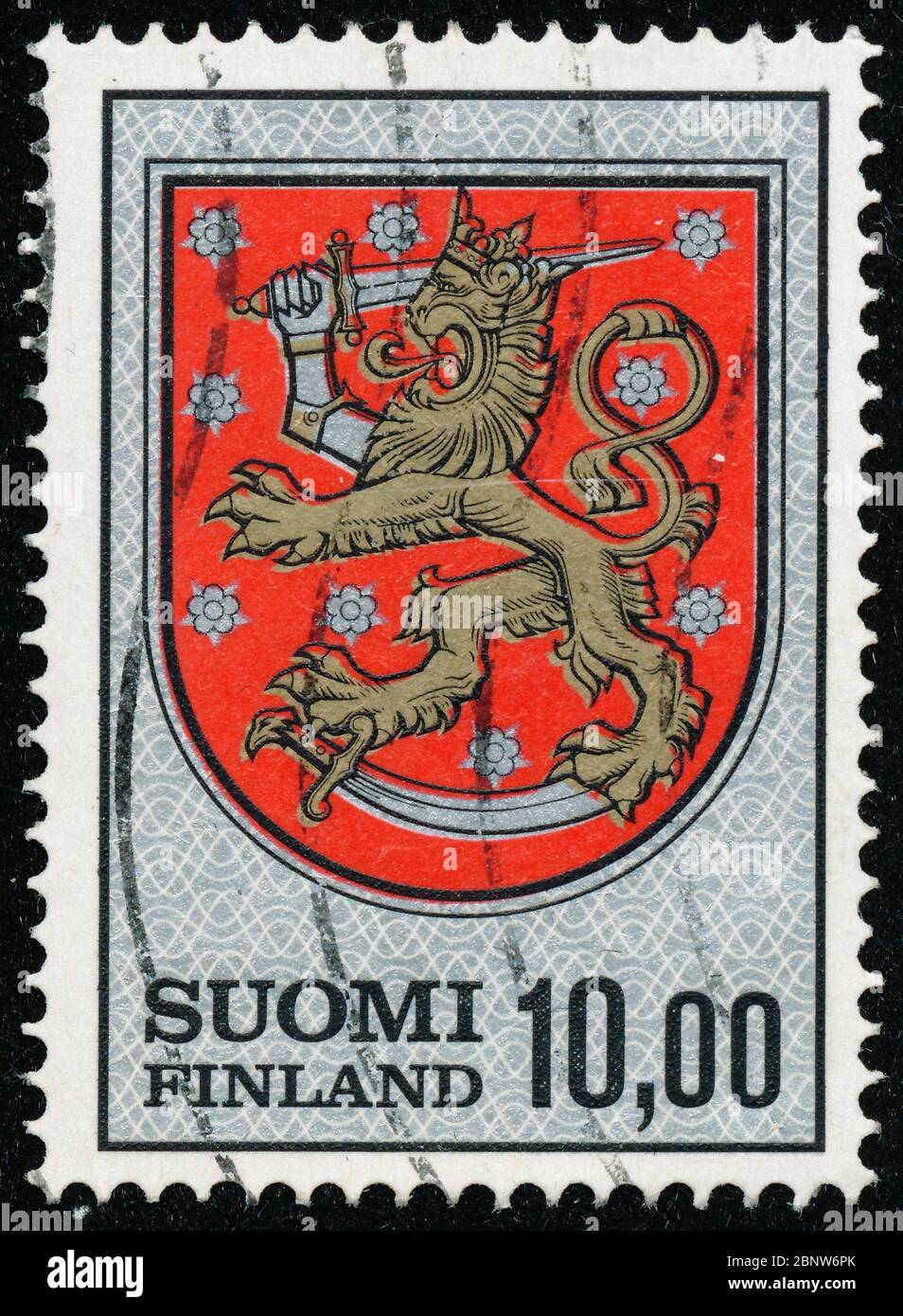 POLTAVA, UKRAINE - May 15, 2020. Vintage stamp printed in Finland circa ...