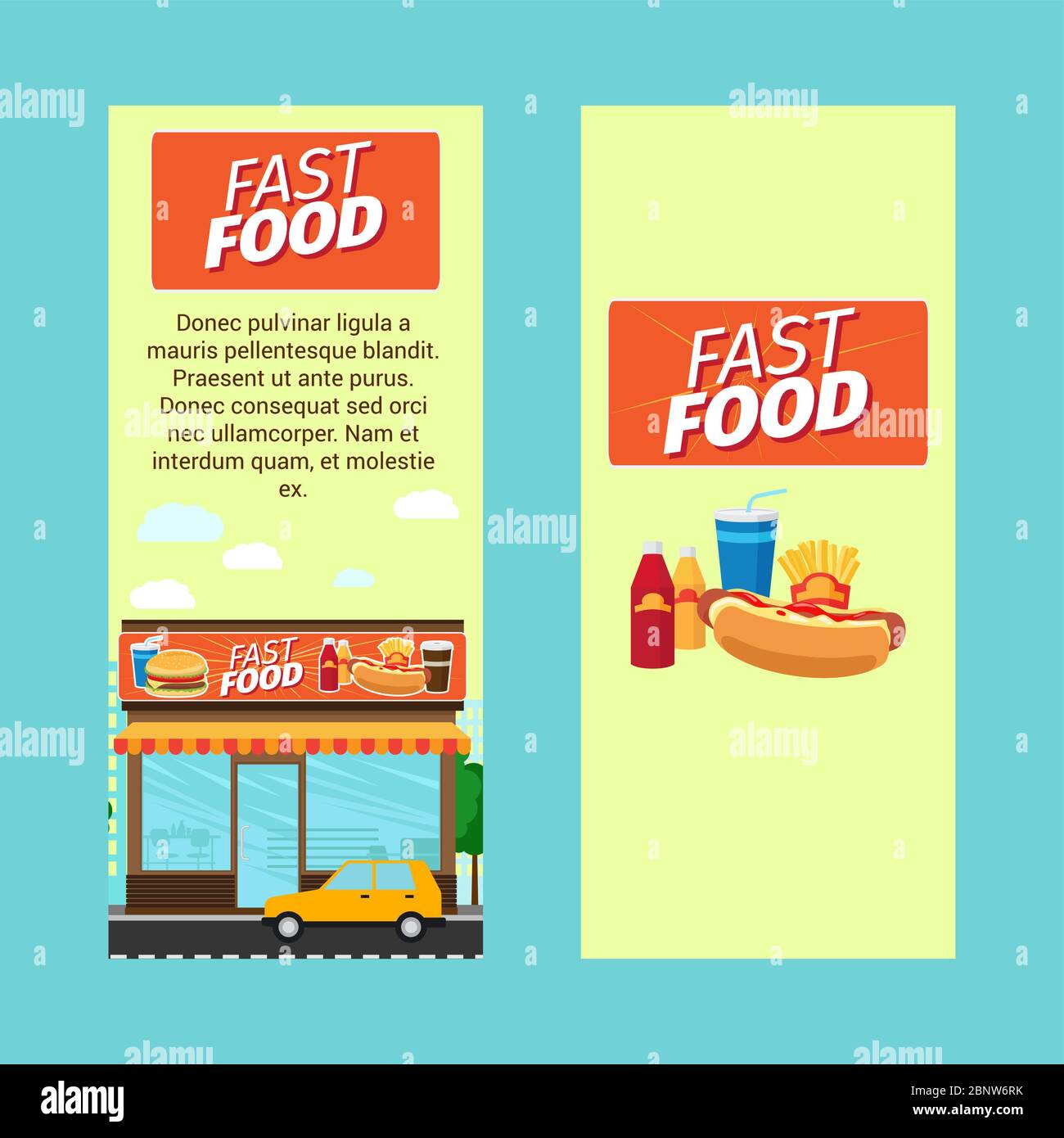 Vertical food banner glass Stock Vector Images - Alamy