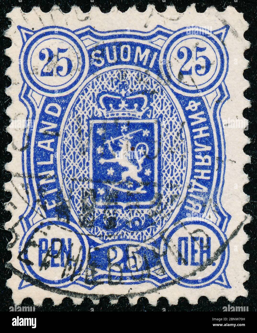 POLTAVA, UKRAINE - May 15, 2020. Vintage stamp printed in Finland circa ...