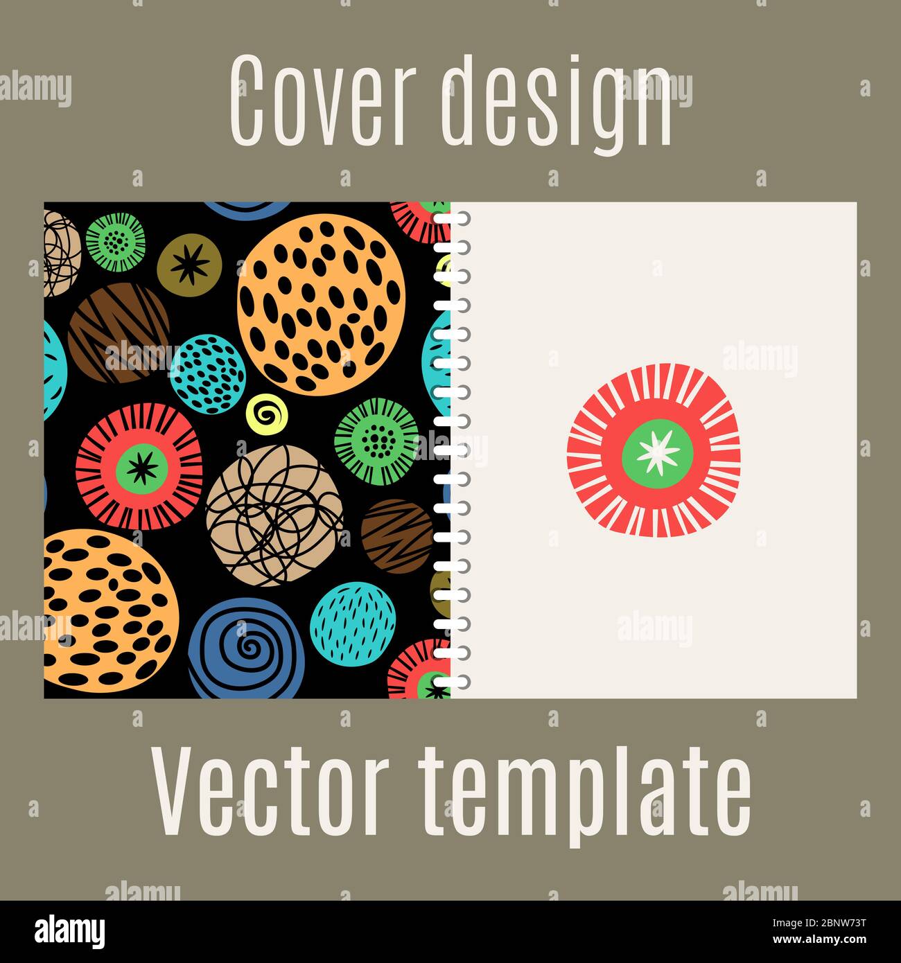 Cover design for print with polka dots pattern, vector illustration ...