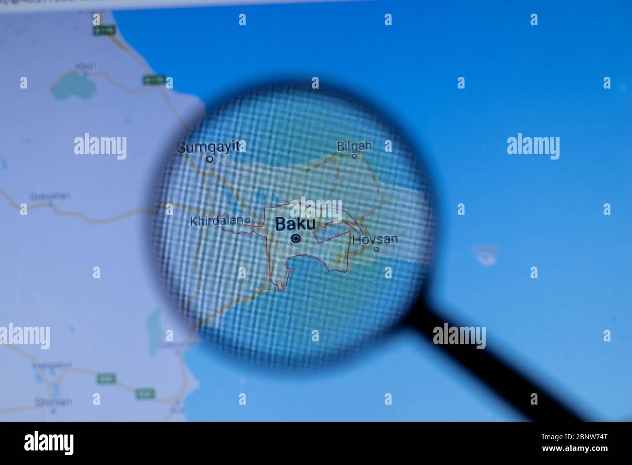 Baku map hi-res stock photography and images - Alamy