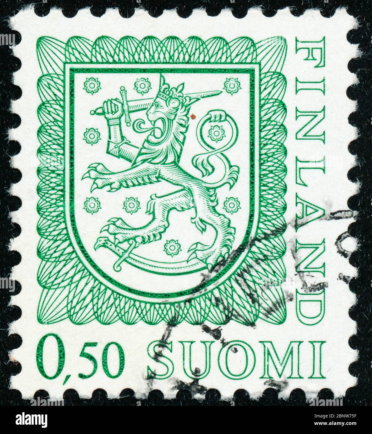 POLTAVA, UKRAINE - May 15, 2020. Vintage stamp printed in Finland circa ...