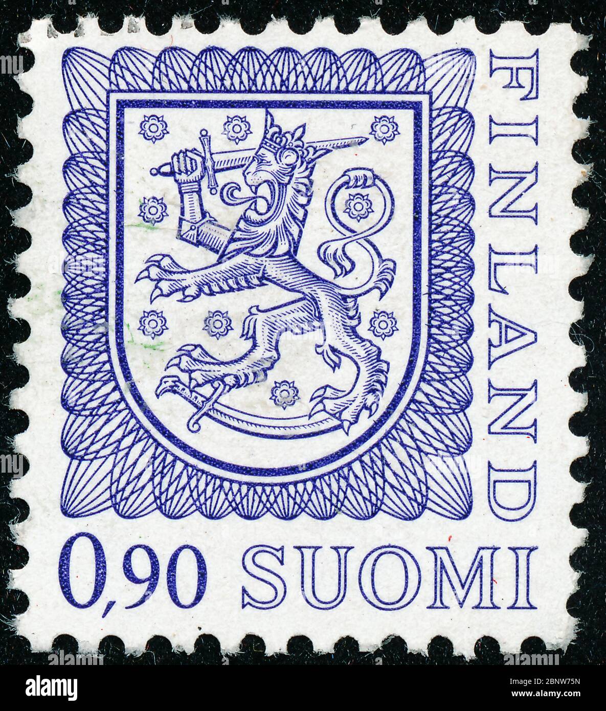 POLTAVA, UKRAINE - May 15, 2020. Vintage stamp printed in Finland circa ...