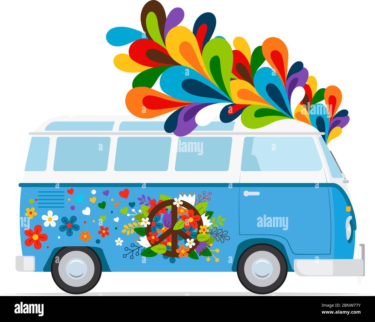 1960s bus Stock Vector Images - Alamy