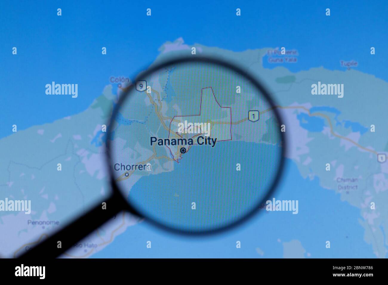 Map of panama city hi-res stock photography and images - Alamy
