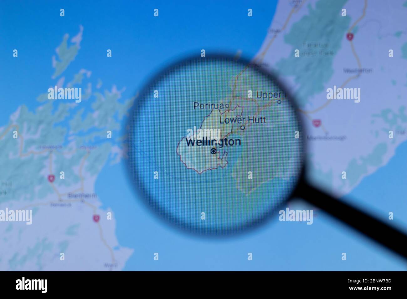 Map of wellington hi-res stock photography and images - Alamy