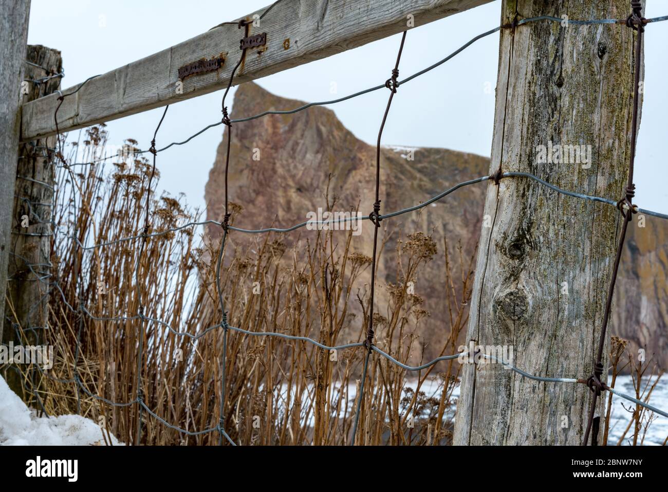 Percé Rock, a huge sheer rock formation in the Gulf of Saint Lawrence ...